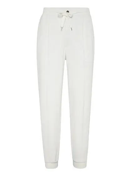 Brunello Cucinelli Trousers With Crête - Off-white