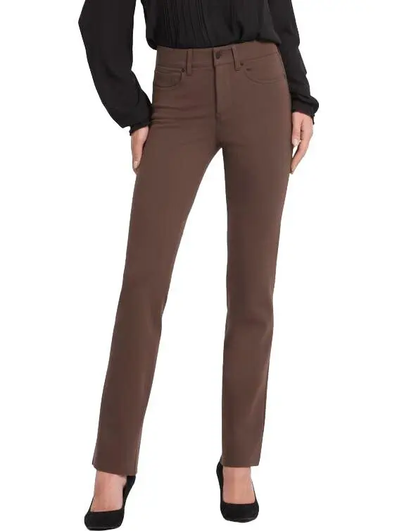NYDJ Marilyn Straight Leg Pants - Coffee Bean
