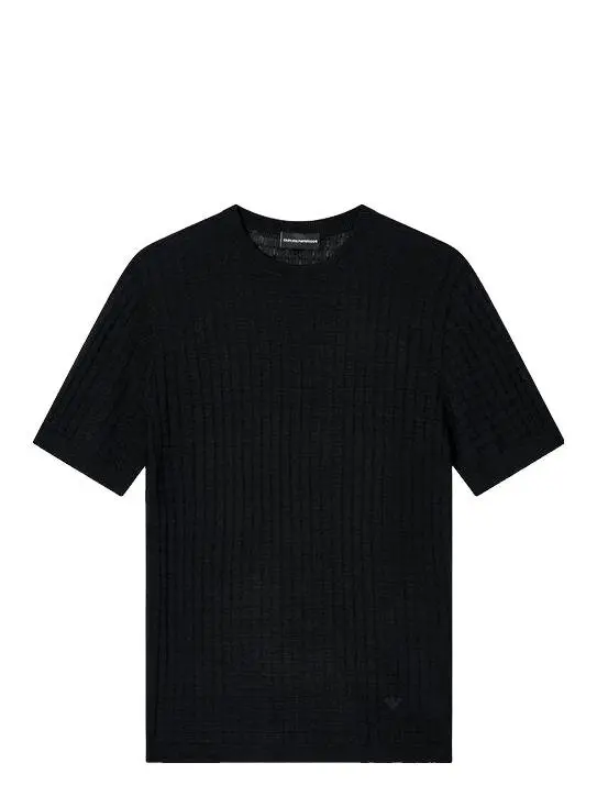 Emporio Armani Lyocell-blend Jumper - Navy
