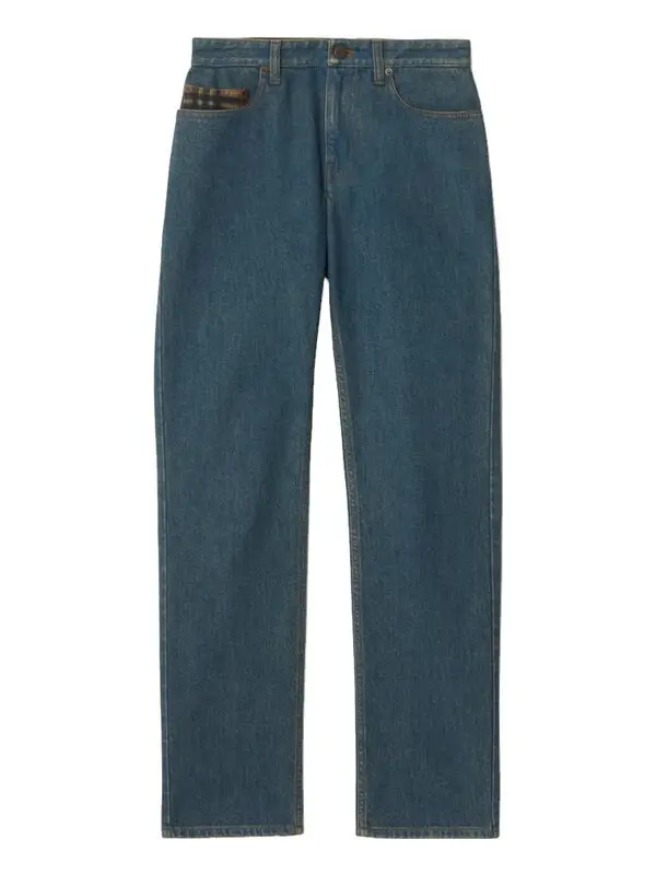 Burberry Mid-rise Straight Jeans - Mid Blue