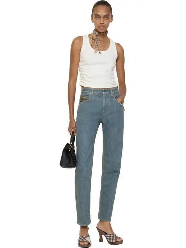 Burberry Mid-rise Straight Jeans - Mid Blue