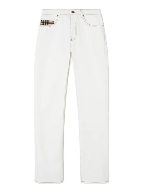 Burberry Mid-rise Straight Jeans - Optic White