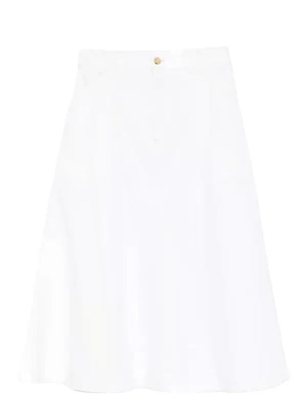 A.p.c. Laurie Organic-cotton Midi Skirt - White
