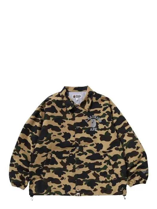 BAPE Gore-tex Wind Stopper 1st Camo Relaxed Coach Jacket - Yellow