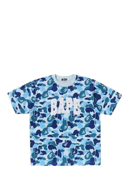 A BATHING APE Abc Camo Relaxed Fit Logo Tee Shirt - Blue