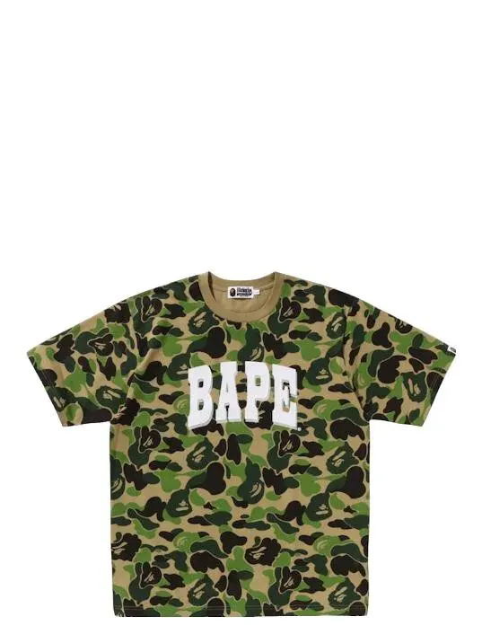 A BATHING APE Abc Camo Relaxed Fit Logo Tee Shirt - Green