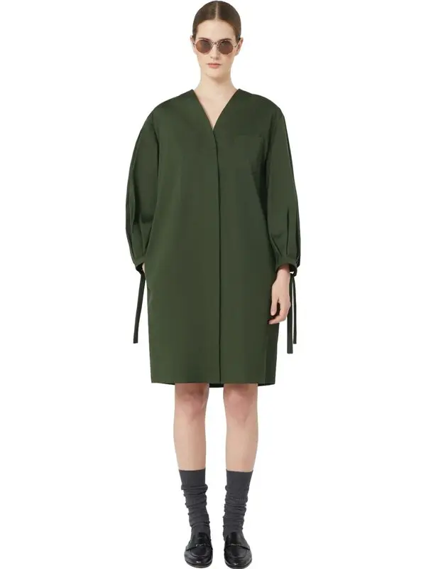Max Mara Stretch Poplin Mini Dress - Kaki
