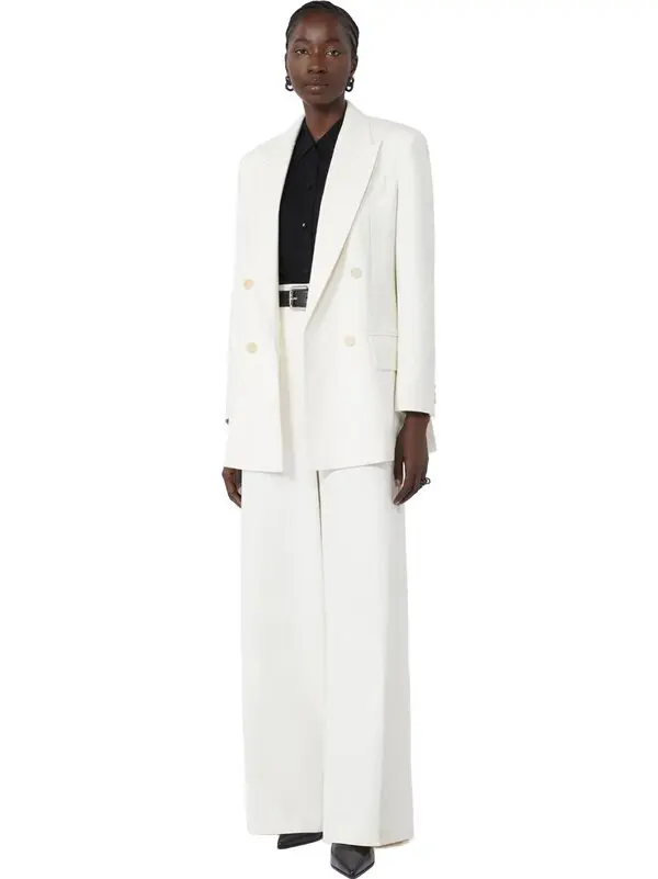 Max Mara Olimpia Jacket In Stretch Canvas - White