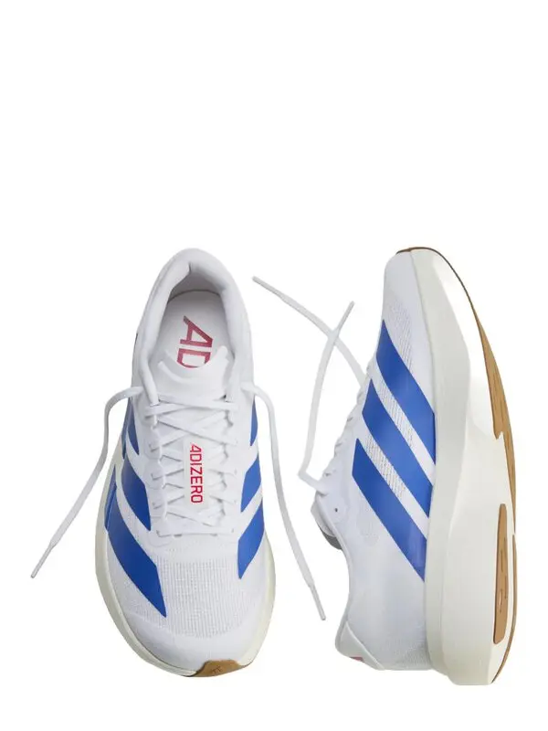 Adidas Adizero Evo Sl Lace Up Sneakers - Cloud White / Royal Blue / Pure Ruby