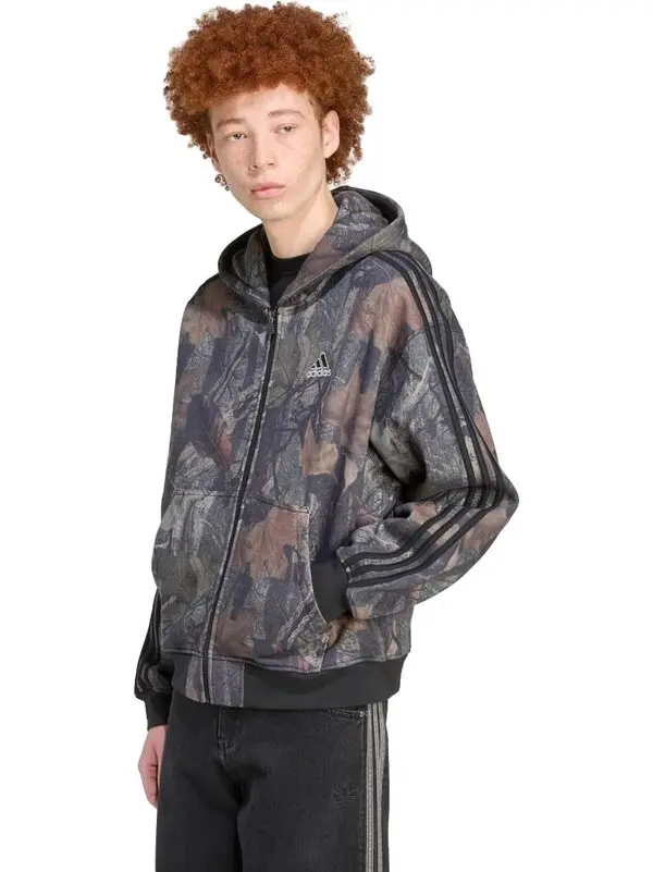 Adidas Camo Hooded Full-zip - Black