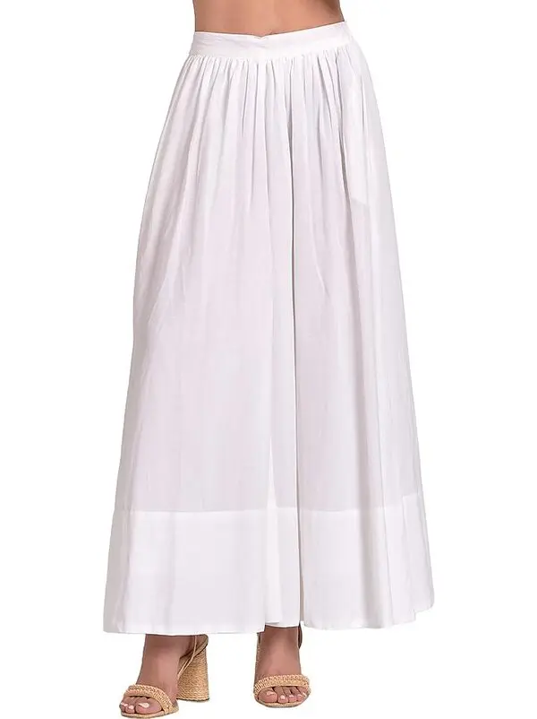 Elan A-line Midi Skirt - White