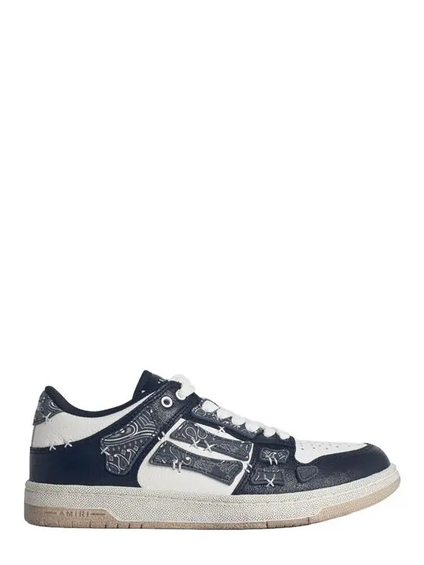Amiri Bandana Leather Blend Sneakers - Black