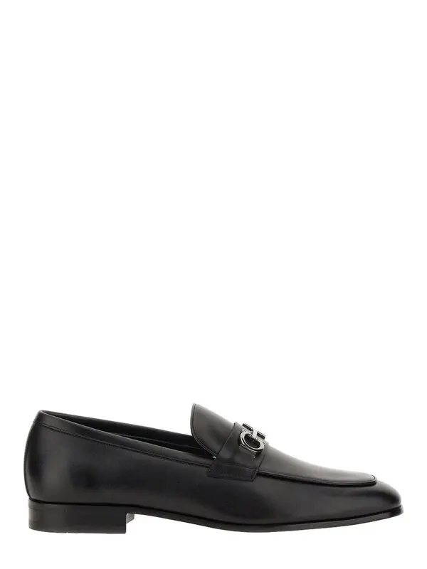 FERRAGAMO Moccasin Gancini - Black