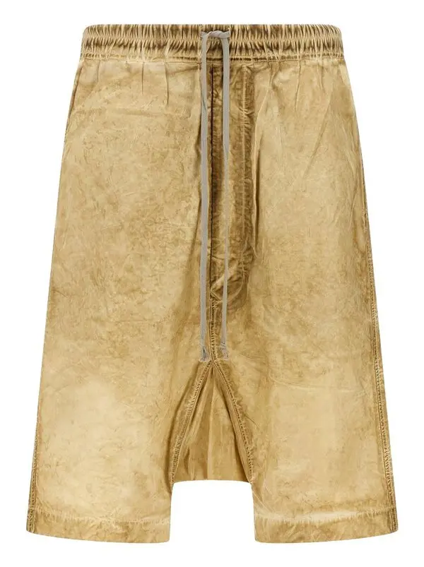 Rick Owens Drawstring Pods Bermuda Shorts - Beige