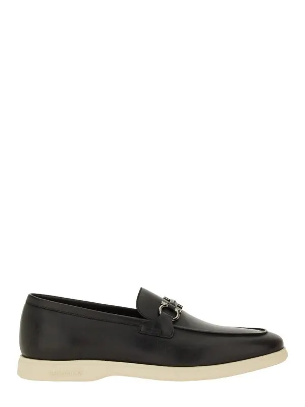 FERRAGAMO Mocassin Gancini - Black