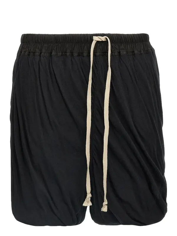 Rick Owens Dbl Long Boxers Bermuda Shorts - Black