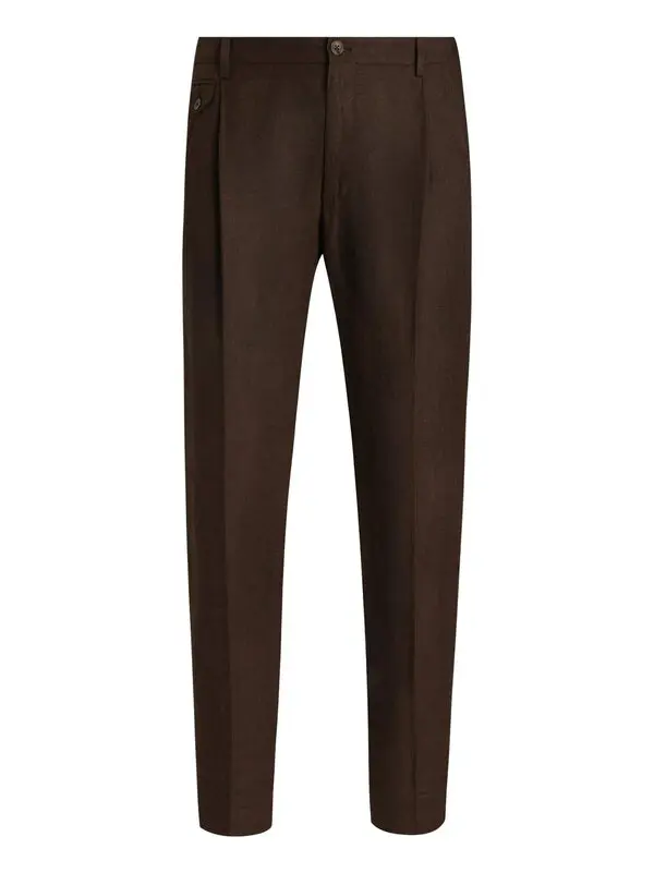 Dolce & Gabbana Linen Trousers - Brown