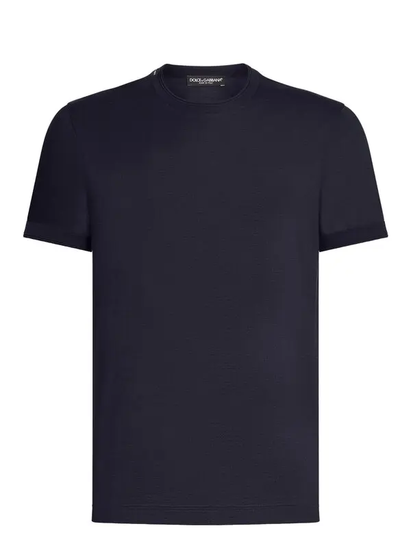 Dolce & Gabbana Short-sleeved Silk T-shirt - Grey