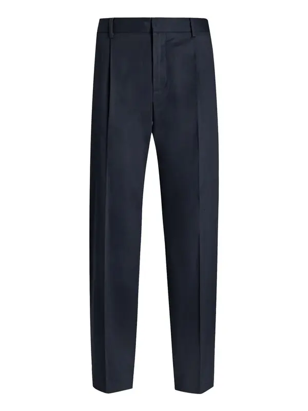 Dolce & Gabbana Cotton Gabardine Trousers - Blue