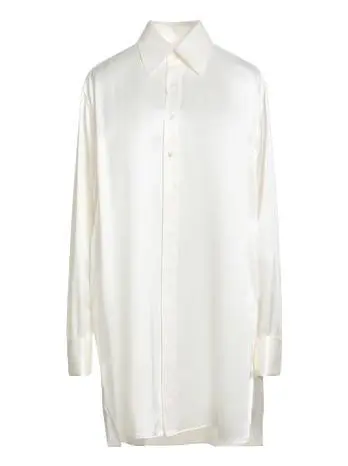 MAISON MARGIELA Long Sleeve Silk Shirt - Off White