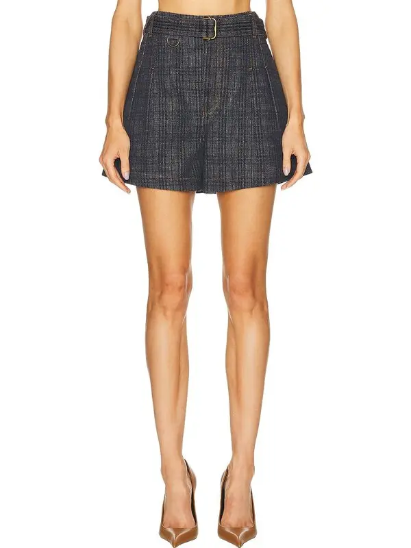 Burberry High Waisted Mini Short - Indigo Ip Check