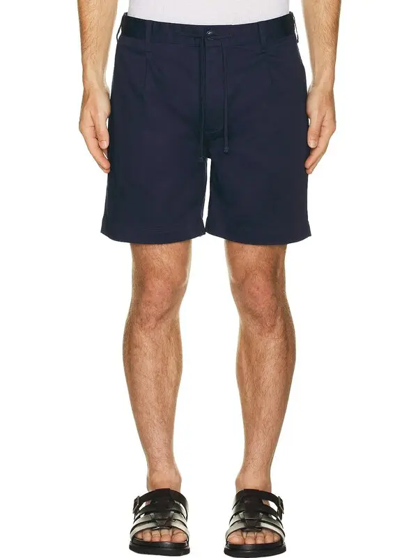 Onia Garment Dye Cotton Drawstring Shorts - Deep Navy