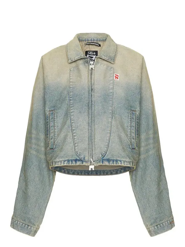 RRR123 Father's Garden Trucker Jacket - Light Indigo