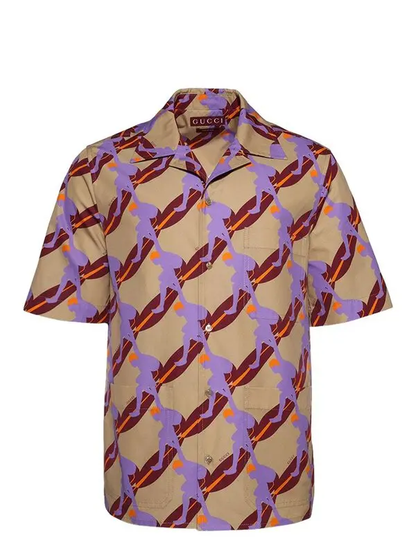 Gucci Twisted Surf Shirt Coffee - Brown