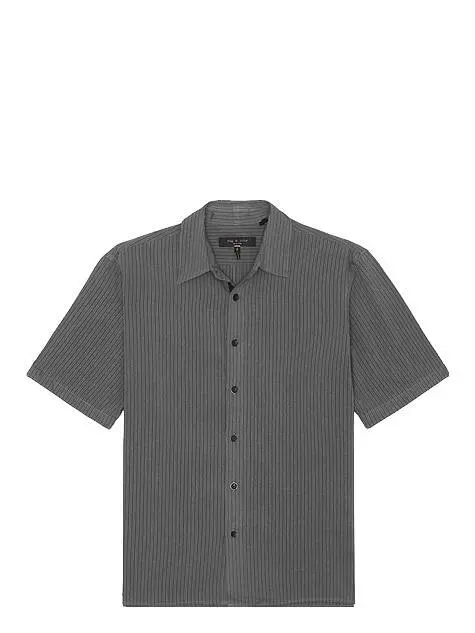 Rag & Bone Dalton Dobby Shirt In Grey - Dark Grey