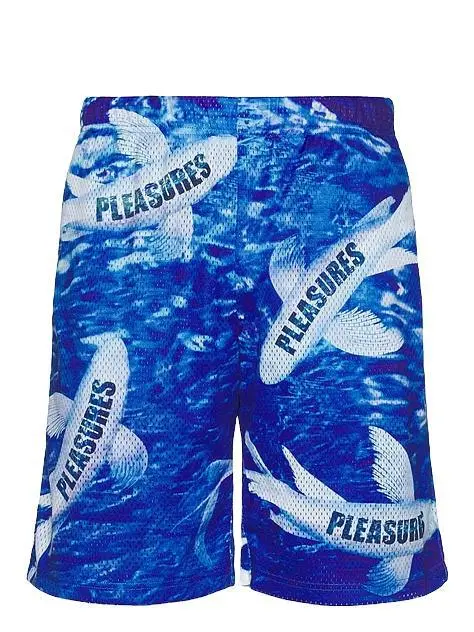 PLEASURES Koi Mesh Shorts - Blue