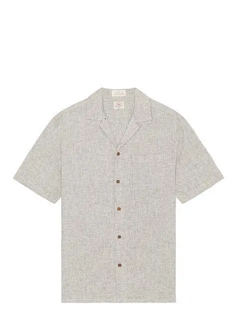 Faherty Brand Breeze Camp Shirt In Grey - Stone Coast