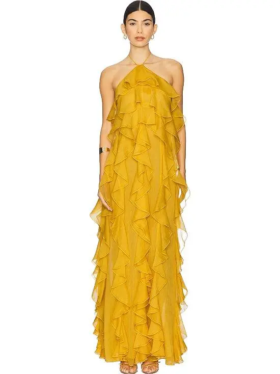 Ronny Kobo Liora Dress - Goldenrod