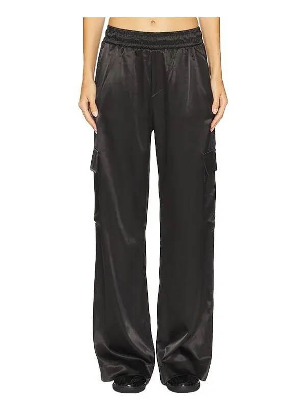 Heroine Sport Satin Cargo Pant - Black