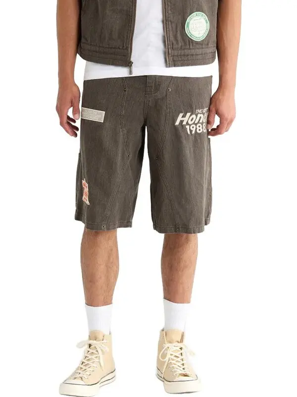HONOR THE GIFT Cotton Twill Carpenter Shorts - Black