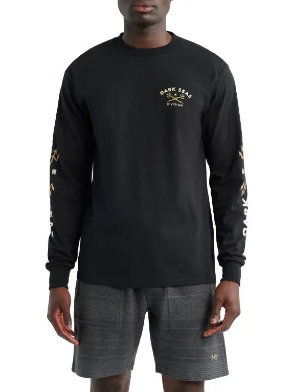 DARK SEAS Headmaster V3 Long Sleeve Graphic T-shirt - Black