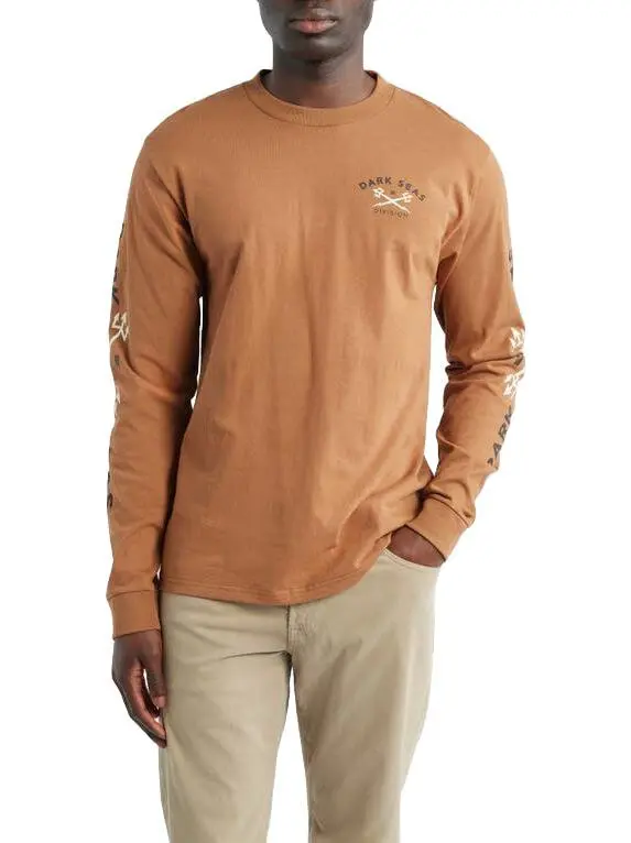 DARK SEAS Headmaster V3 Long Sleeve Graphic T-shirt - Brown Sugar
