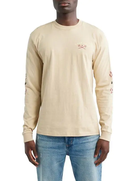 DARK SEAS Headmaster V3 Long Sleeve Graphic T-shirt - Sand