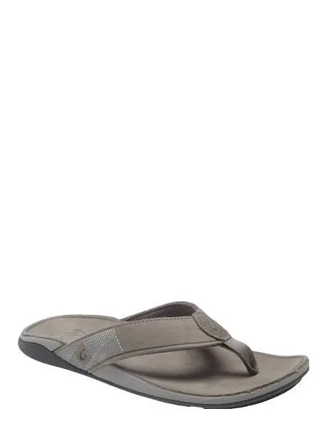Olukai Tuahine Waterproof Flip-flop - Stone/ Stone
