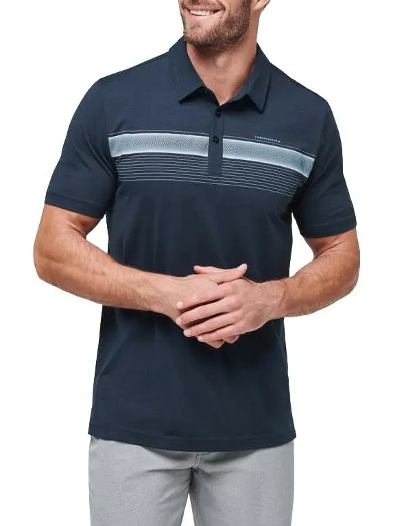 Travis Mathew State Of The Art 2.0 Chest Stripe Polo - Total Eclipse