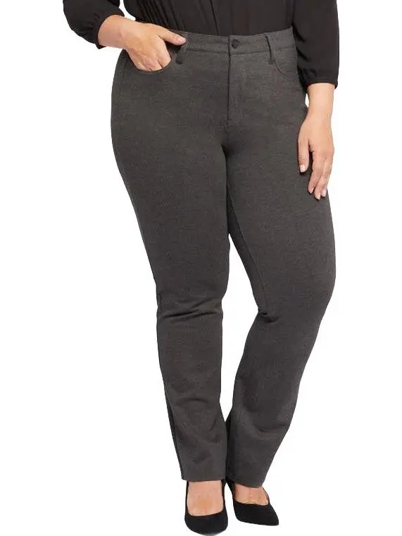 NYDJ Straight Leg Pants - Charcoal Heathered