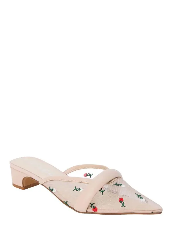 Matisse Kellan Pointed Toe Mule - Light Beige Floral