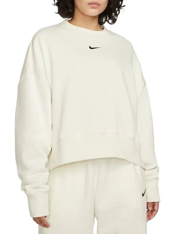Nike Phoenix Fleece Crewneck Sweatshirt - 133 Sail/black