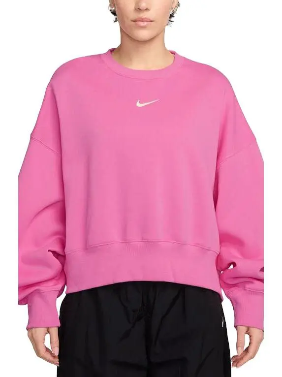 Nike Phoenix Fleece Crewneck Sweatshirt - Playful Pink/sail