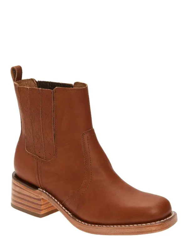 Frye Campus Platform Chelsea Boot - Saddle