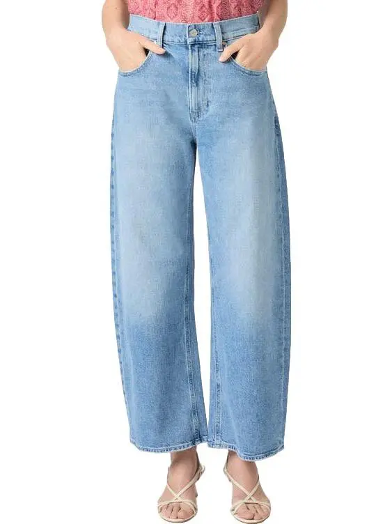 Paige High-waist Ankle Barrel Leg Jeans - Ferrera