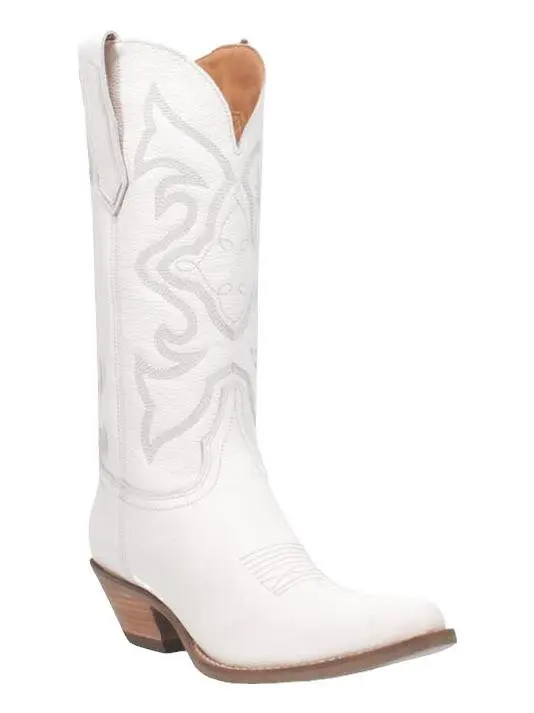 DINGO Out West Cowboy Boot - White Smooth