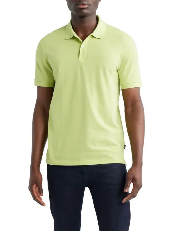BOSS Pallas Cotton Polo - Light Green