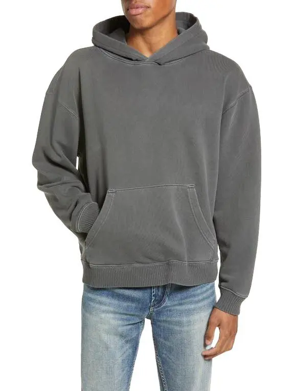 ELWOOD Core Oversize Organic Cotton Brushed Terry Hoodie - Grey