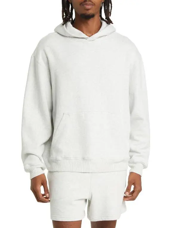 ELWOOD Core Oversize Organic Cotton Brushed Terry Hoodie - Vintage Ash Grey