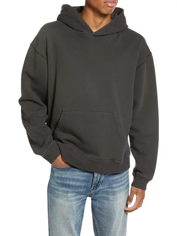 ELWOOD Core Oversize Organic Cotton Brushed Terry Hoodie - Vintage Black